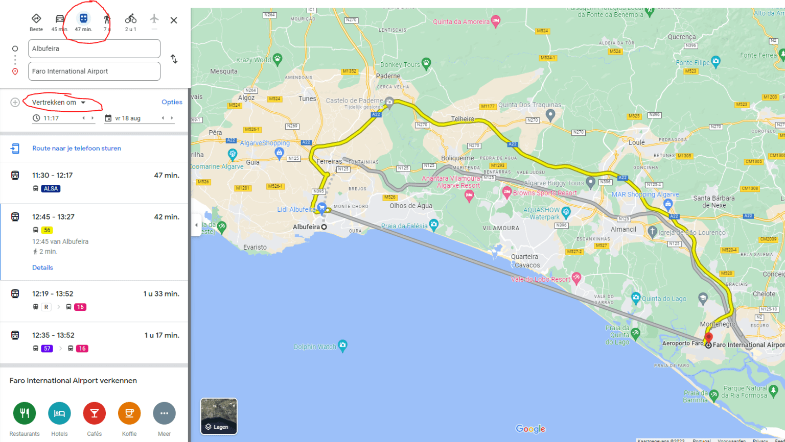 Openbaar vervoer in de Algarve. Informatie over bussen, treinen en meer.
